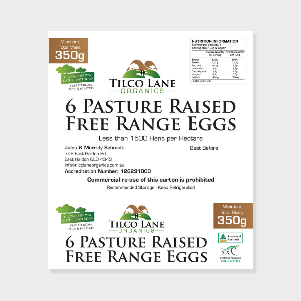 Egg Carton Labels - Suits 6 Pack Pulp Cartons – Kuhn Corp Print & Packaging