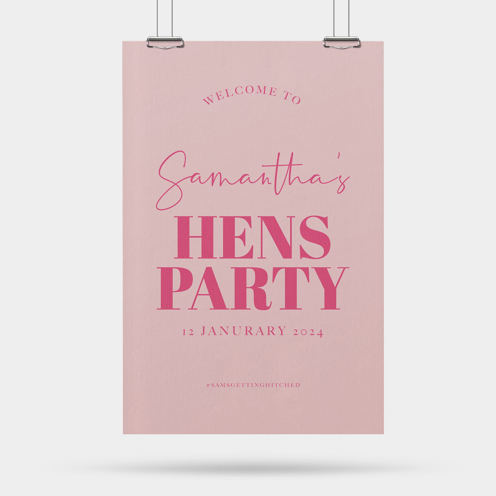 Custom Printed Hens Party Signs - Bridal Shower / Bachelorette Party ...