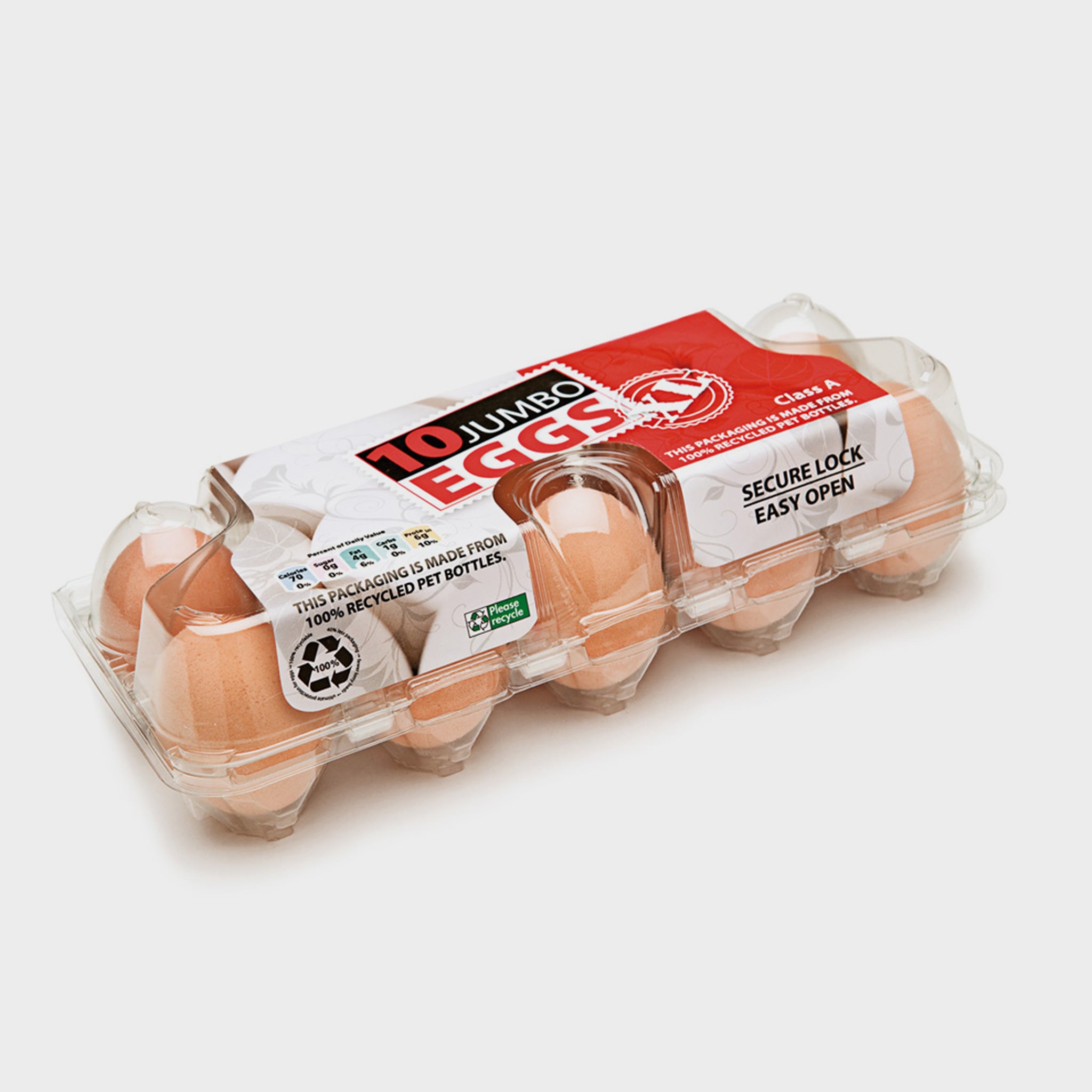 180x 10 Egg Carton - Jumbo RPET Vision Unlabelled Bulk Wholesale – Kuhn ...